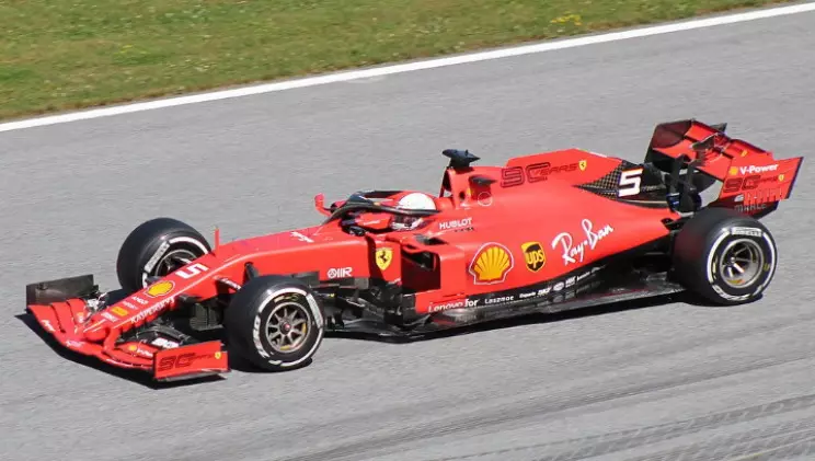 2019 Sebastian Vettel en course pour Ferrari