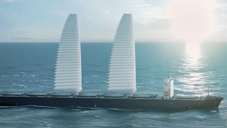 Надуваемите платна с AI на Michelin намаляват разхода на гориво на товарния кораб