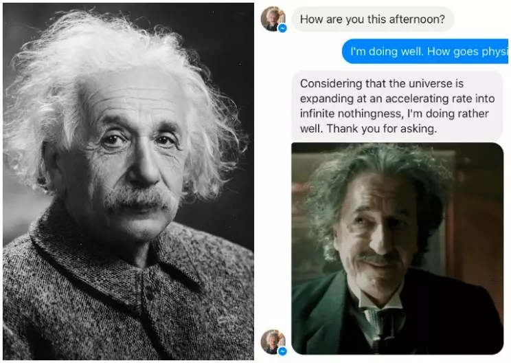 U kunt nu met Einstein praten op Facebook Messenger