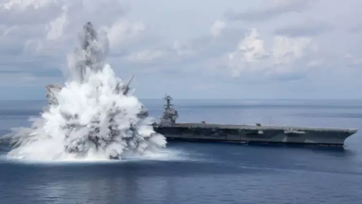 US Navy genomför fullständiga chockförsök av USS Gerald R. Ford