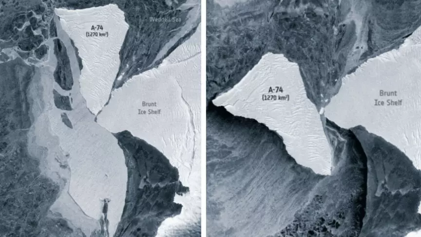 Ein Eisberg von der Größe von LA verfehlte nur knapp eine große Kollision in der Antarktis