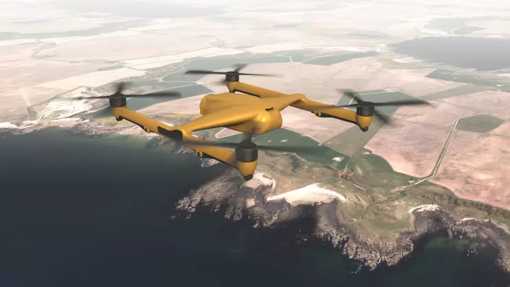 'n Nuwe Britse superdrone kan 400 pond uit doodsones lig