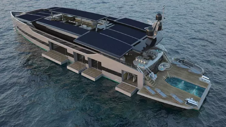 Un nou superyacht de 186 de picioare este complet acoperit de panouri solare