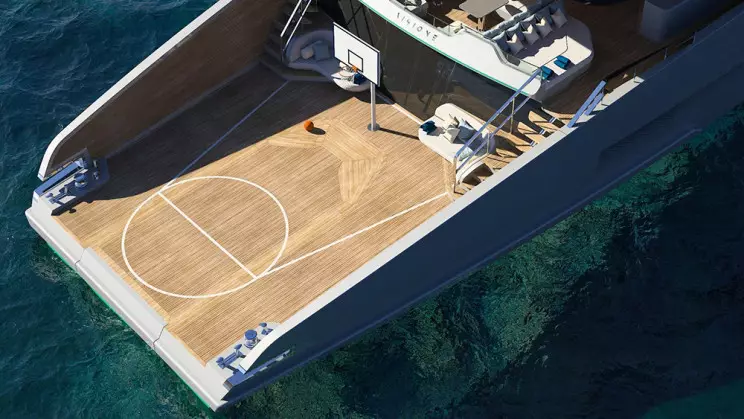 Superyacht Yatsopano Yamapazi 186 Yatsekeredwa Konse mu Mapanelo a Solar