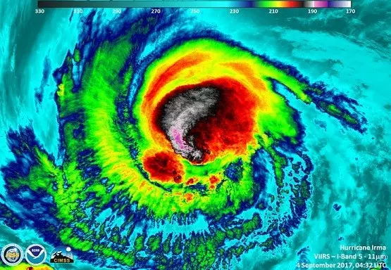 Numeroita tappavan hurrikaanin Irman takana