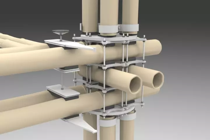 Detta energieffektiva bambuhus är designat för att ha minimalt fotavtryck