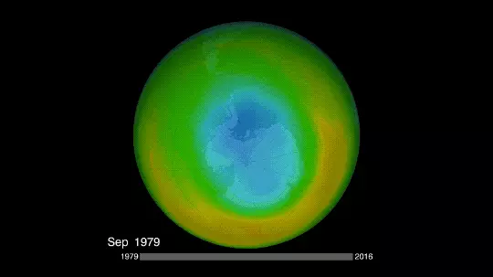 D'NASA bericht datt d'Lach an der Ozonschicht dat klengst ass wat et an 30 Joer war