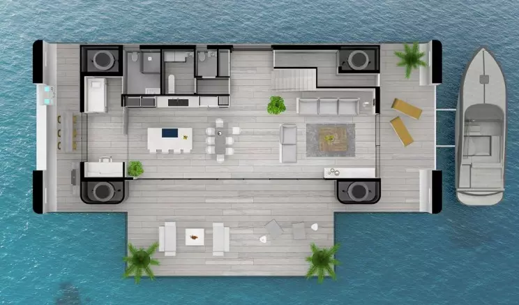 Ieu $ 2 Juta Hurricane-Proof Floating Homes Bakal Dijual Taun payun