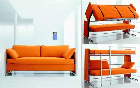 គ្រែ Futon Bunk ដែលអាចបំប្លែងបាន។