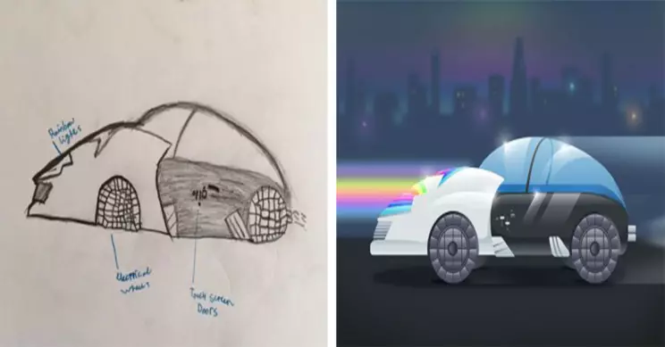 Estos asombrosos diseños son el futuro de los autos según niños de 11 años