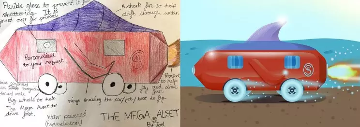 Estos asombrosos diseños son el futuro de los autos según niños de 11 años