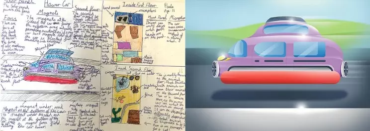 Estos asombrosos diseños son el futuro de los autos según niños de 11 años