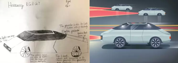 Estos asombrosos diseños son el futuro de los autos según niños de 11 años