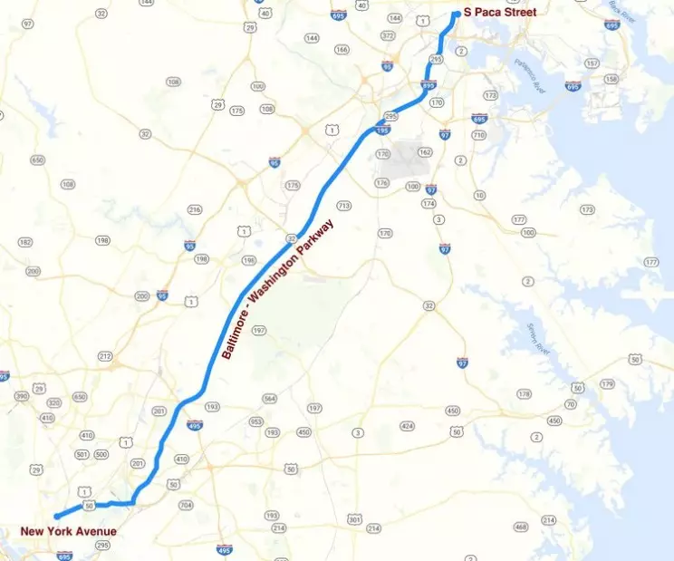 Kjedelig selskap avslører detaljer om 15-minutters 'sløyfe'-rute fra Washington D.C. til Baltimore