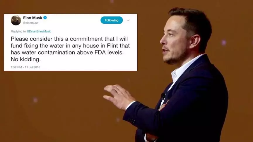 Elon Musk สัญญาว่าจะแก้ไขวิกฤตน้ำของ Flint ผ่าน Twitter