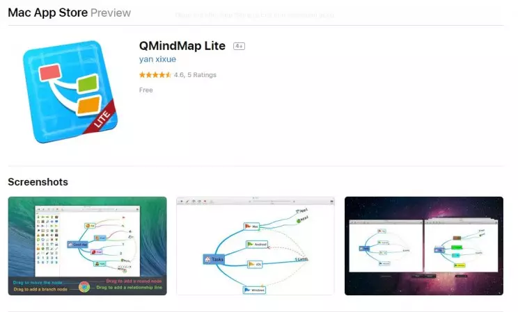 application de cartographie mentale QMindMap Lite