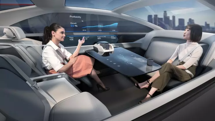 รถยนต์แนวคิด 360c ที่ขับเคลื่อนอัตโนมัติเต็มรูปแบบของวอลโว่ ให้คุณหลับสบาย