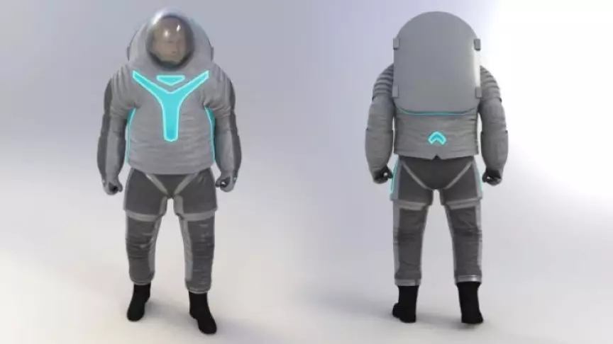 Palota a le lautele e auina atu le NASA astronauts i le vanimonimo i Tron spacesuit