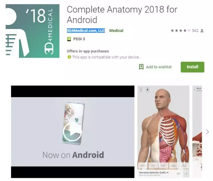 science apps para sa anatomy ng mga smartphone