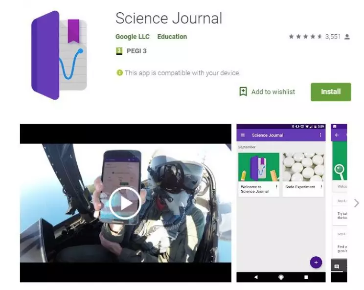 Science apps para sa mga smartphone Journal