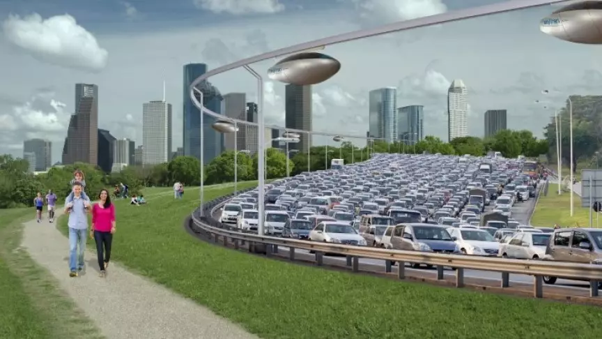 Sebuah Sky Car yang futuristik sedang menjalani ujian di Tel Aviv