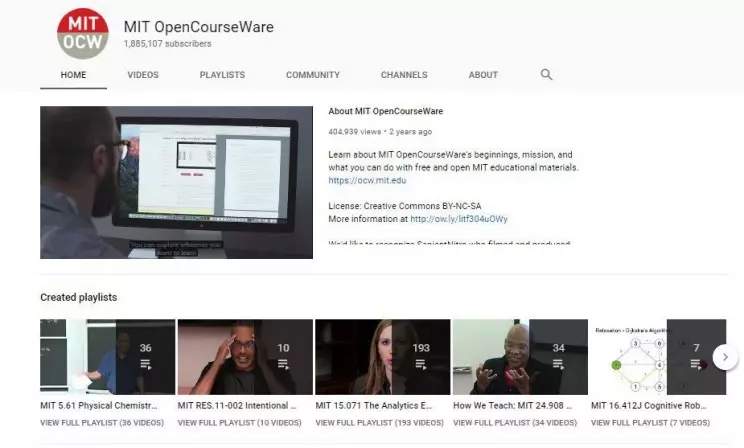 biologia canali youtube MIT Opencourseware