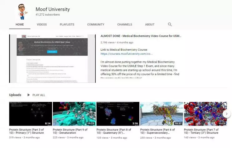 biology youtube channels Moof University