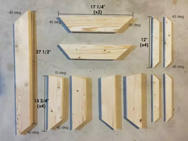 houten stukken