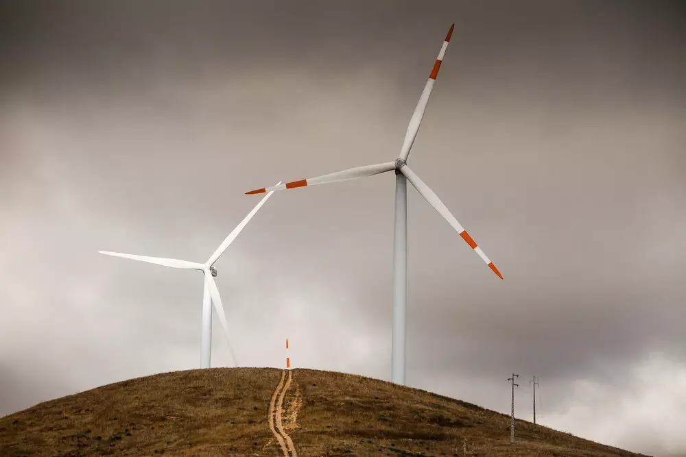 Mhepo turbines kuSines, Portugal