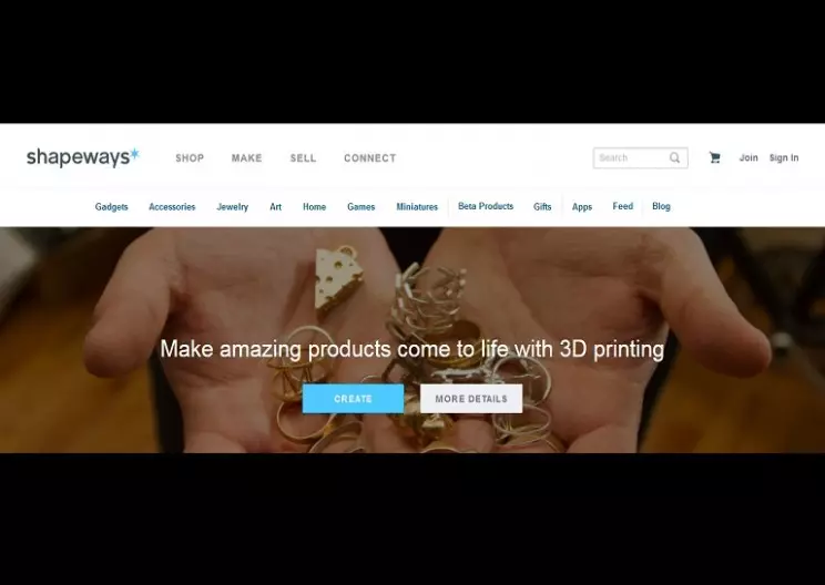 Chez Shapeways, vous le concevez, ils l'impriment en 3D, vous le vendez