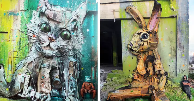 Bordalo II: Na-atụgharị ahịhịa ka ọ bụrụ ihe nka anụmanụ dị egwu