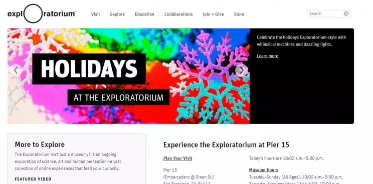 i-interactive science website exploratorium