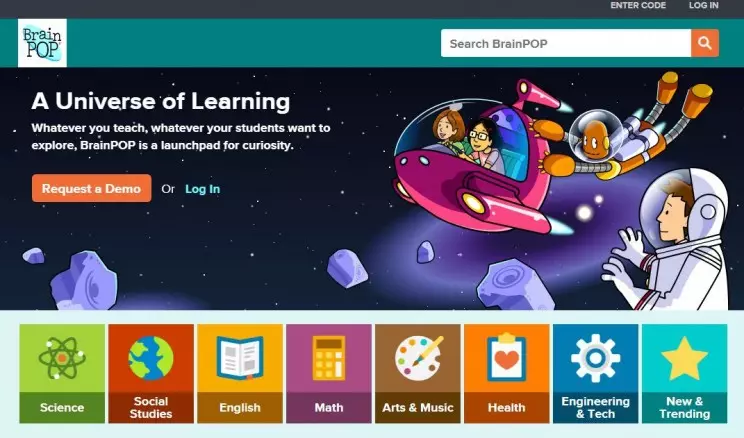 amawebhusayithi esayensi asebenzisanayo BrainPOP