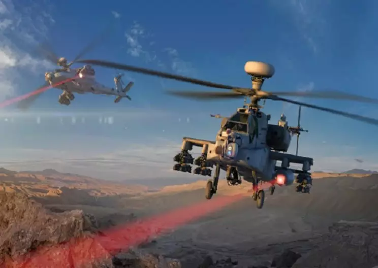 Ang US Air Force Nag-attach sa High-Energy Laser sa AH-64 Apache Attack Helicopter