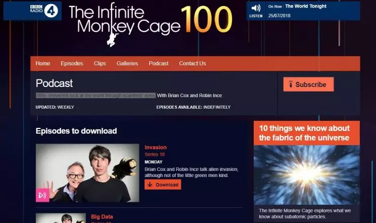 Podcast científico de The Infinite Monkey Cage