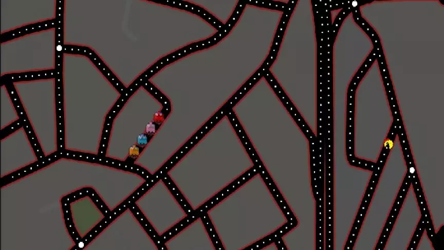 'Map-Eater' Ms.Pac-Man asume Google Maps para o Día dos Inocentes